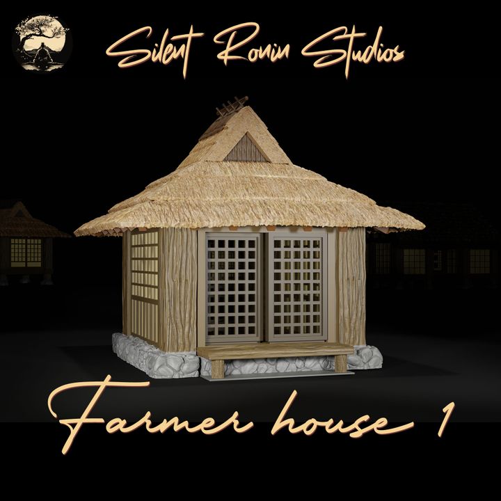 3D Printable Japanese Farmer Village House #1 (assembly guide included) by Silent Ronin Studios